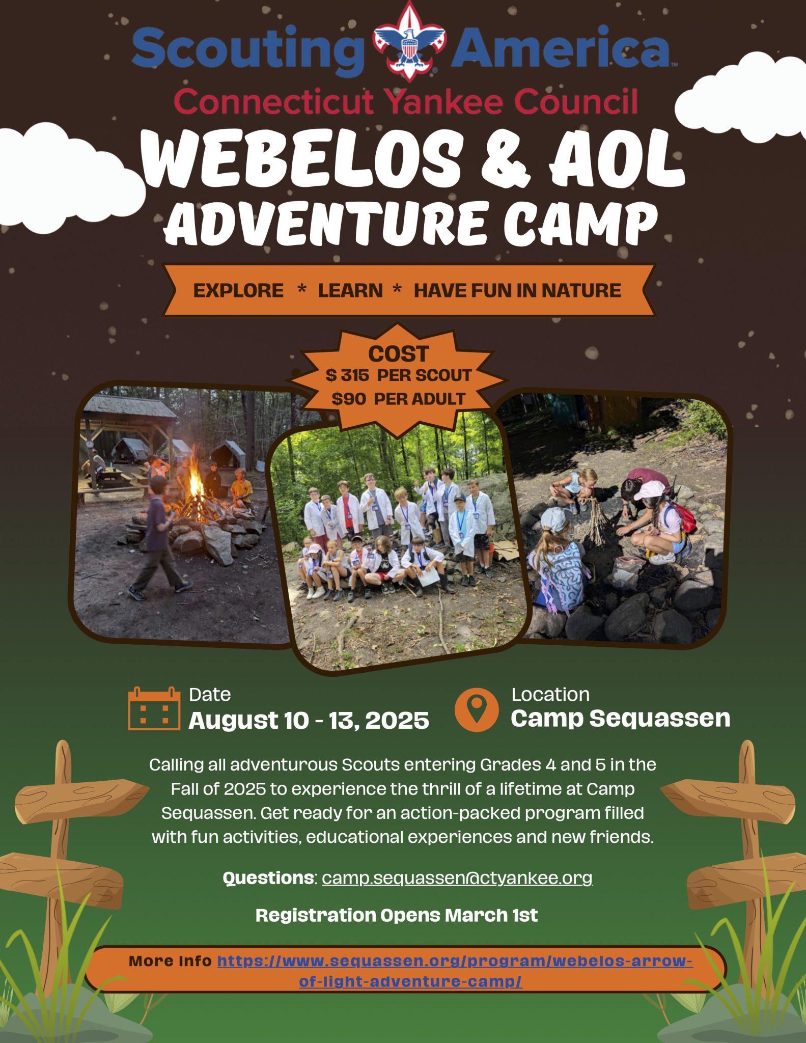 Webelos & Arrow Of Light Adventure Camp 2025 – Connecticut Yankee Council, Scouting America